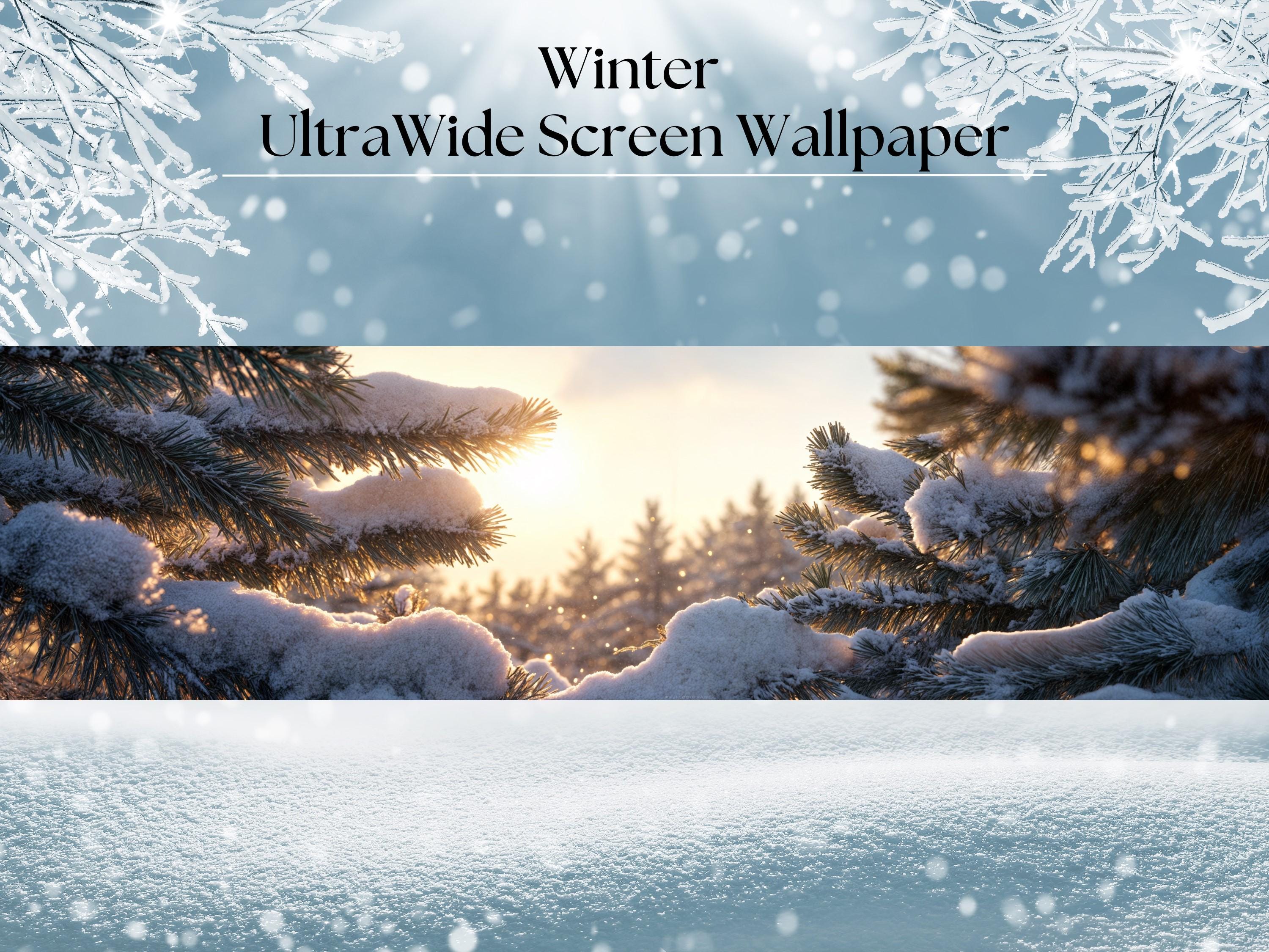 Winter-themed Wallpaper for Ultrawide and Dual Monitors | 32x9 and 16x9 ...