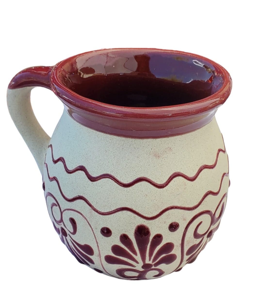 Mexican Mugs Clay Mexican Cups Floral Mugs Artsenal Mugs Taza MEXICANA ...