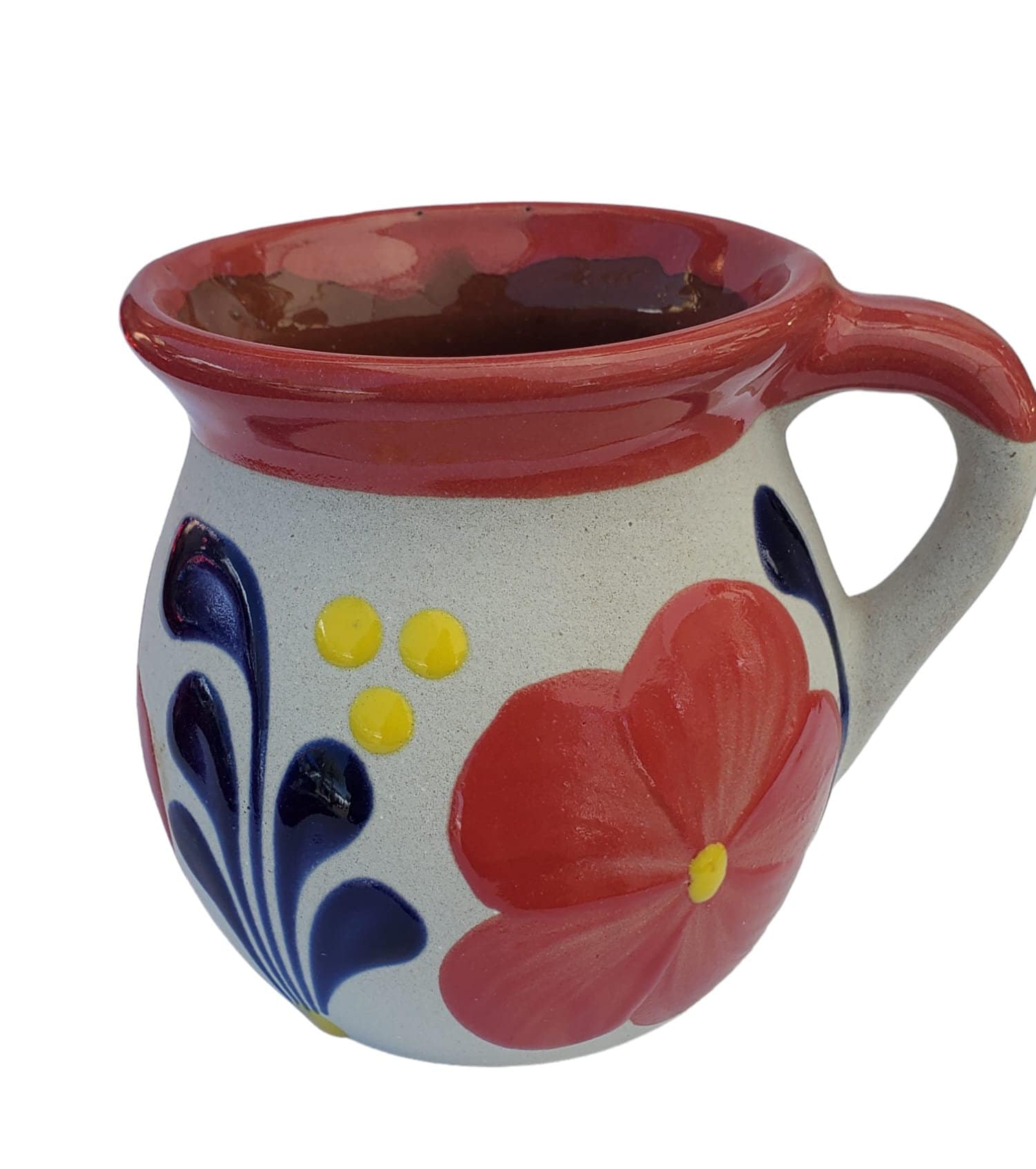 Mexican Mugs Clay Mexican Cups Floral Mugs Artsenal Mugs Taza MEXICANA ...