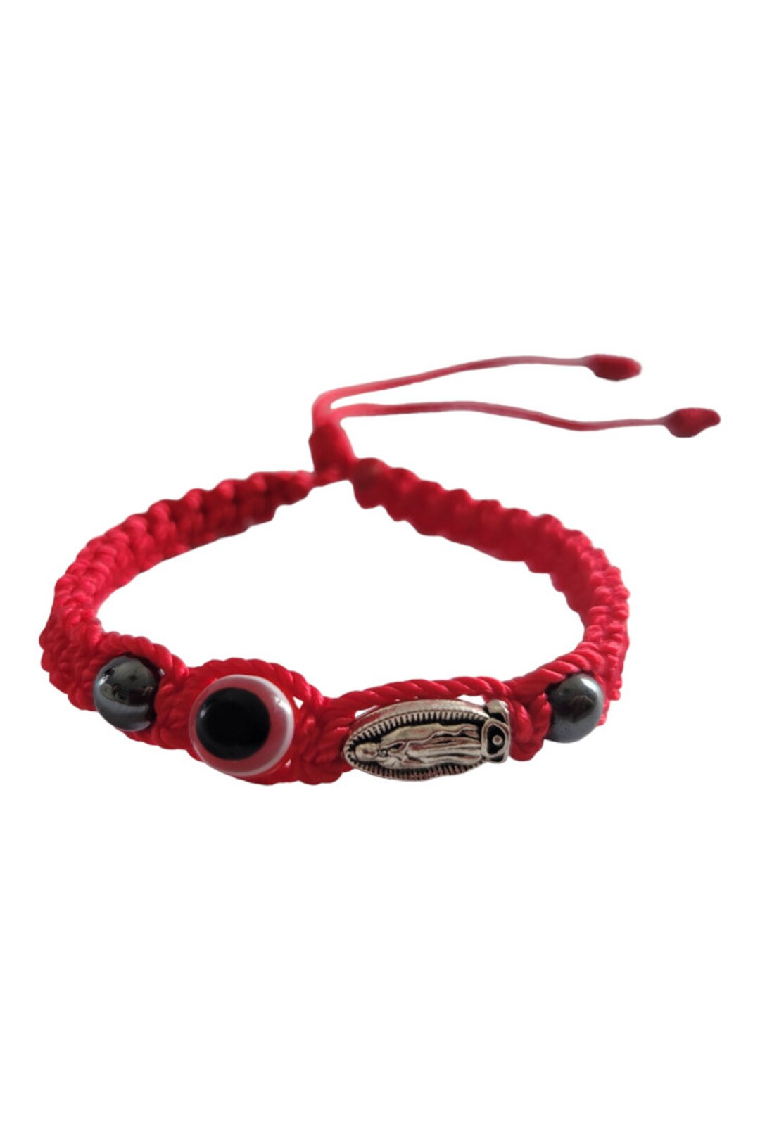 Evil Eye Bracelet Nazar Kabbalah Red Protection Virgen De Guadalupe - Etsy