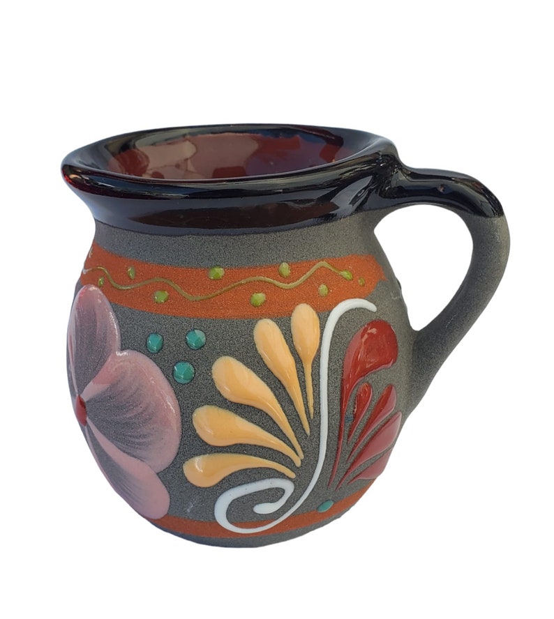 Mexican Mugs Clay Mexican Cups | Floral Mugs | Artsenal Mugs Taza ...