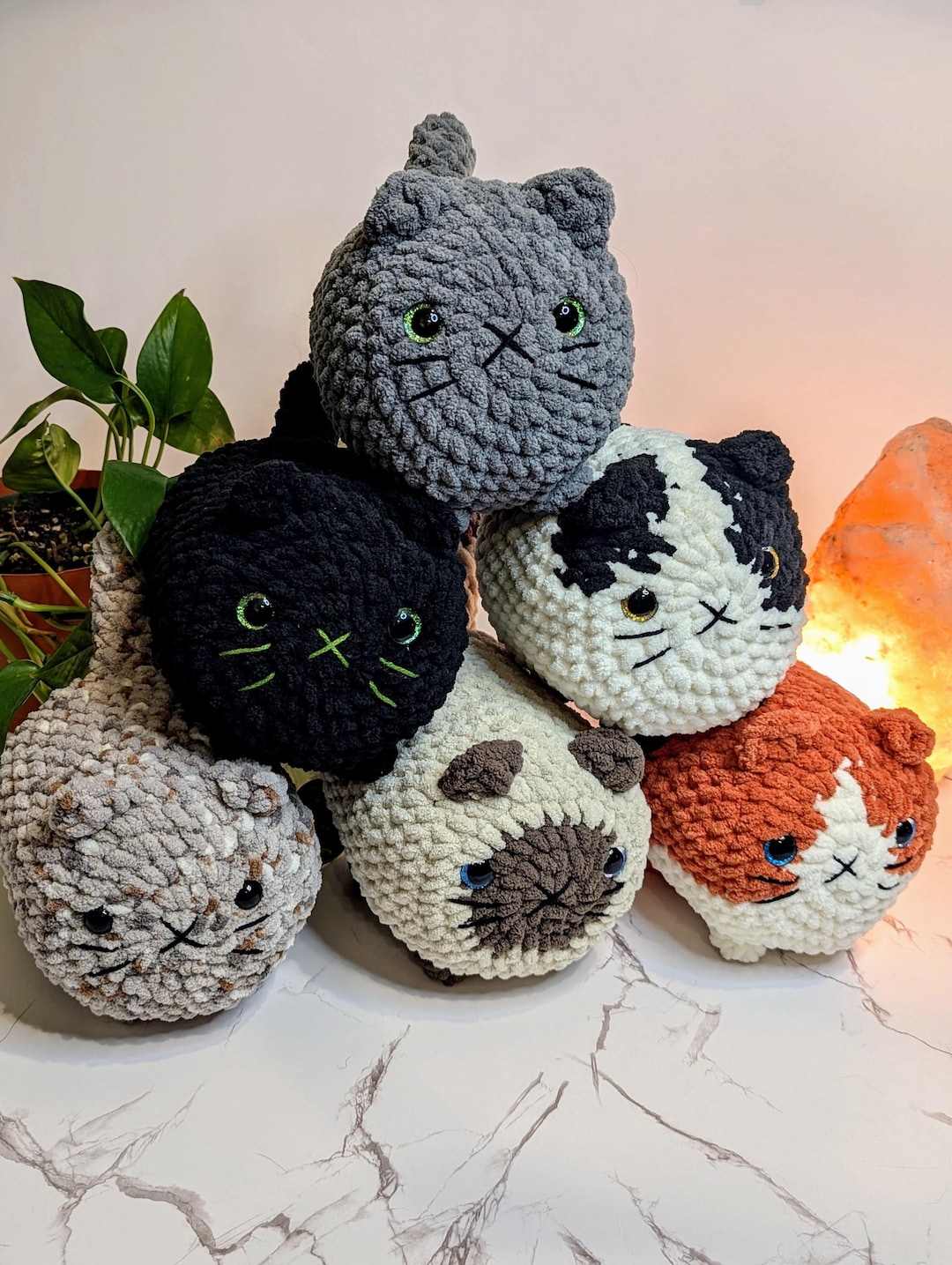 Crochet Chonky Cat Plushie, Loaf Cat Plushie, Cute Cat Stuffed Animal ...