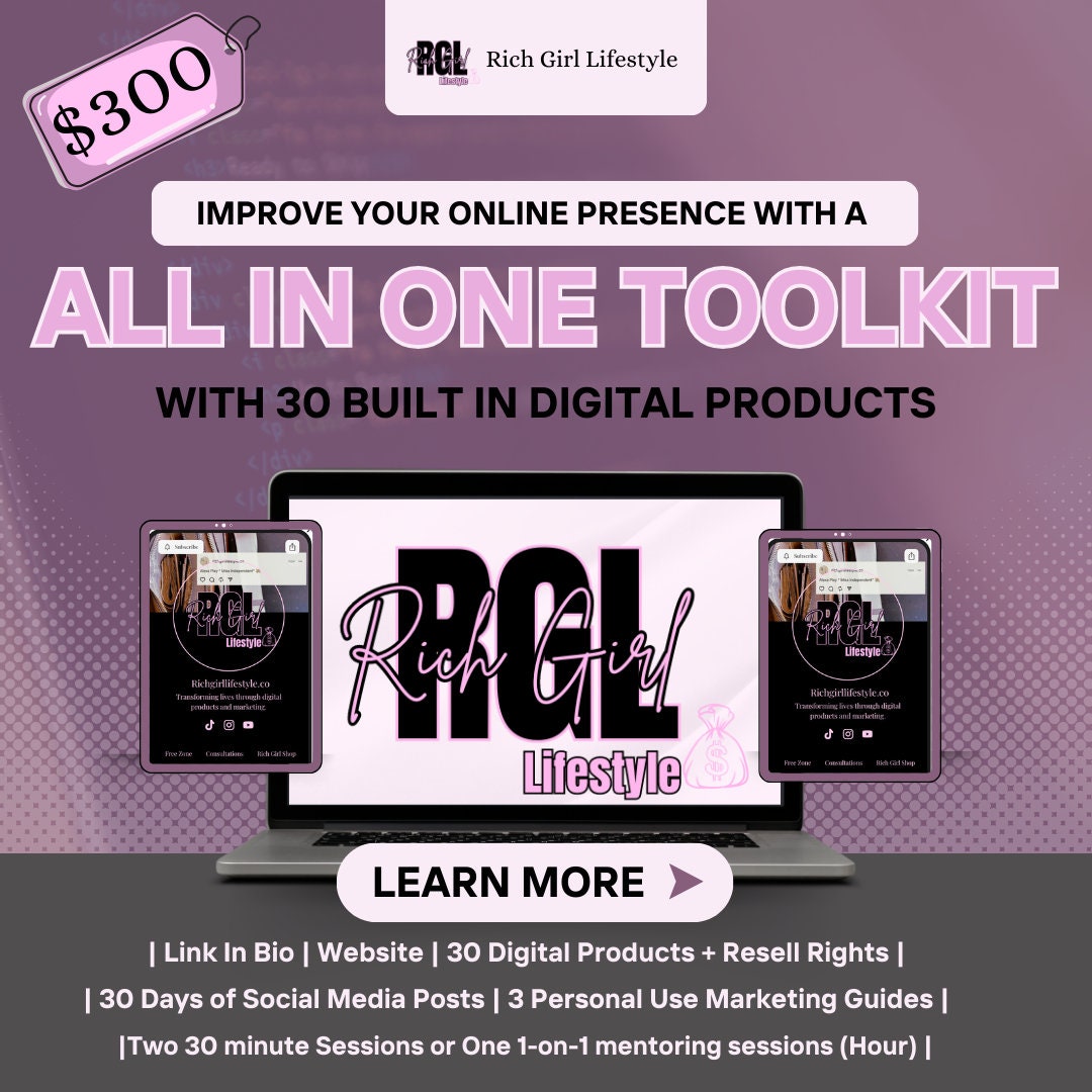 All in One Toolkit Fully Functional Website Link in Bio 30 Digital ...