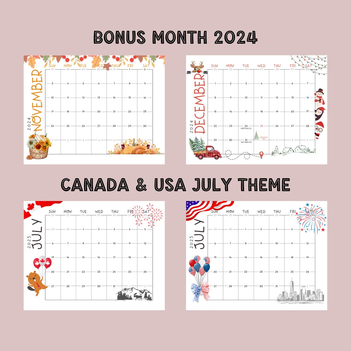 Printable Calendars, Printable Kids Calendars, 2025 Calendars ...