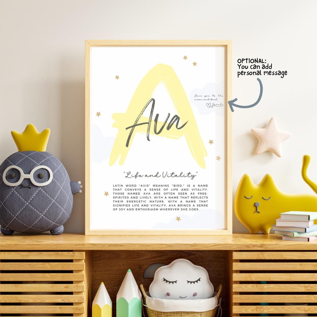 Personalized Name Meaning Print, Origin Meaning Print, Origin of Name ...