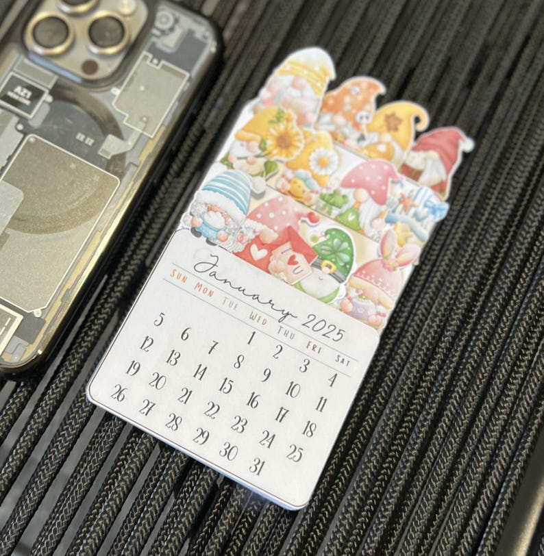 2025 Desk Calendar | Gnome Collection | Mini Desk Calendar 2025 | Small ...