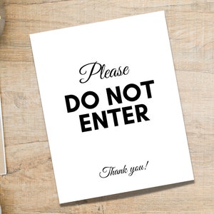 Please Do Not Enter Sign - Etsy