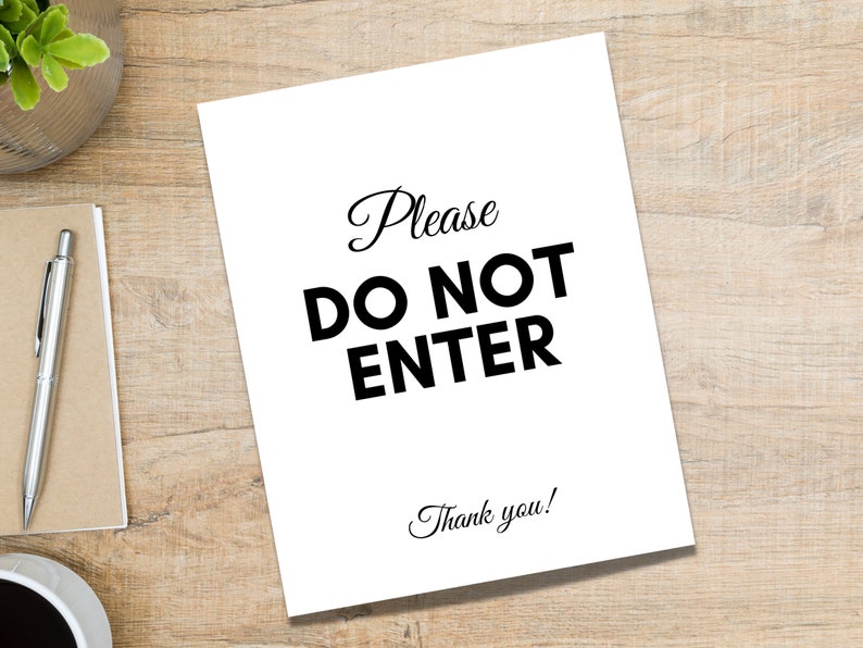 Please Do Not Enter Sign - Etsy