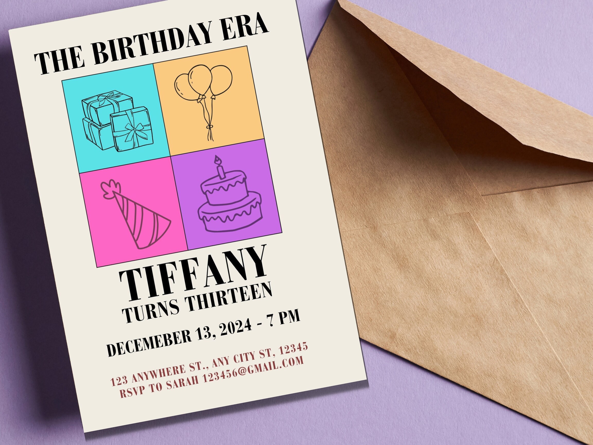 Eras Birthday Party Invitation - Etsy