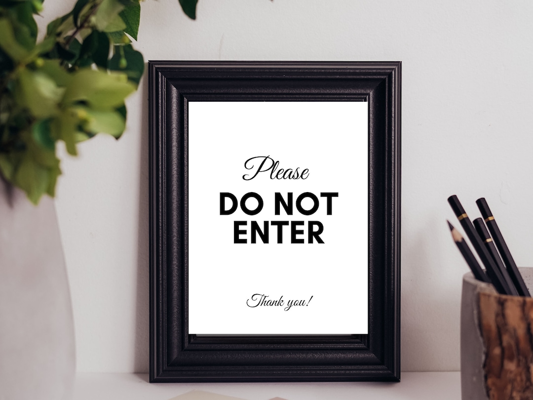 Please Do Not Enter Sign - Etsy