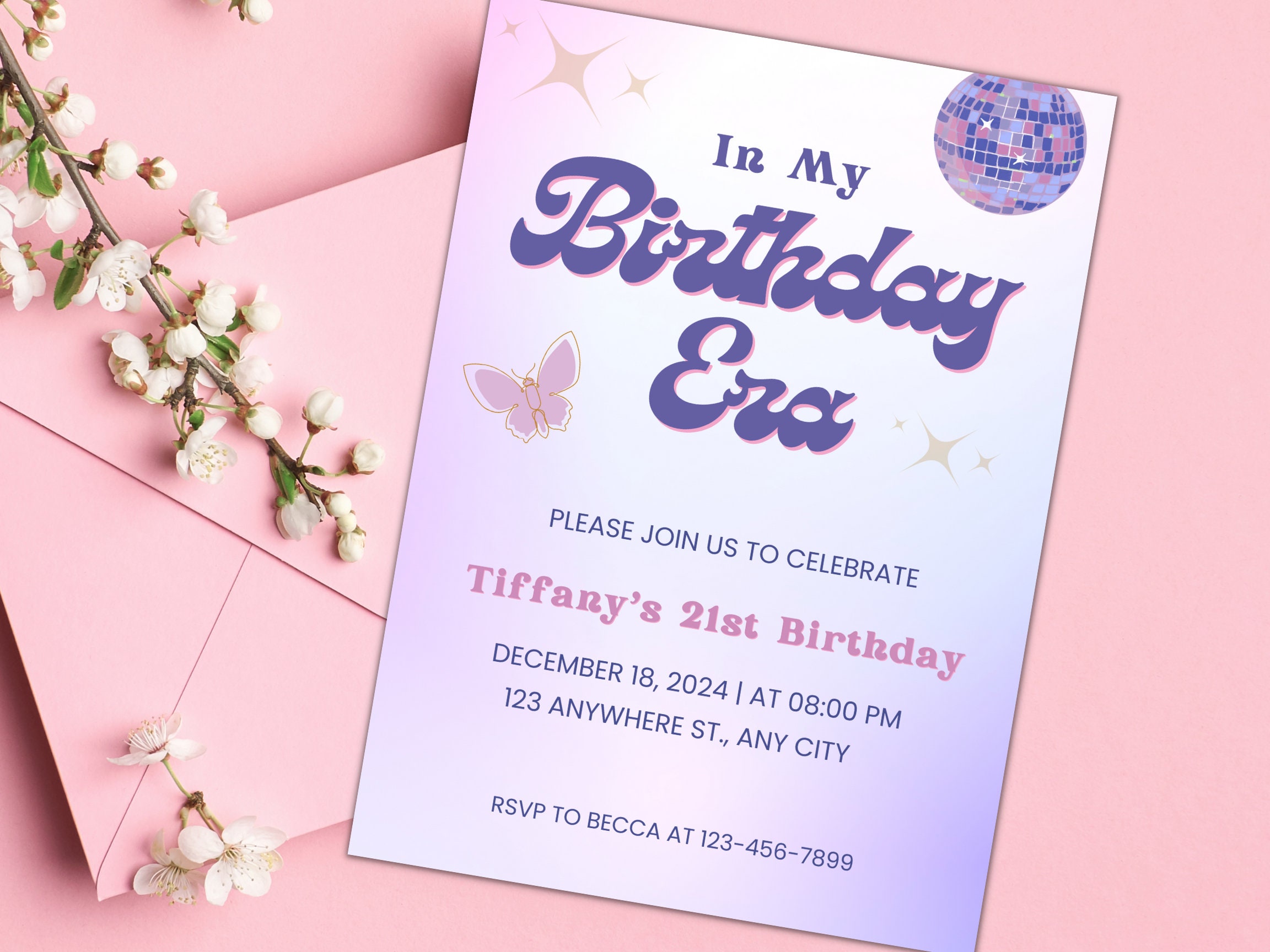 Eras Birthday Party Invitation - Etsy