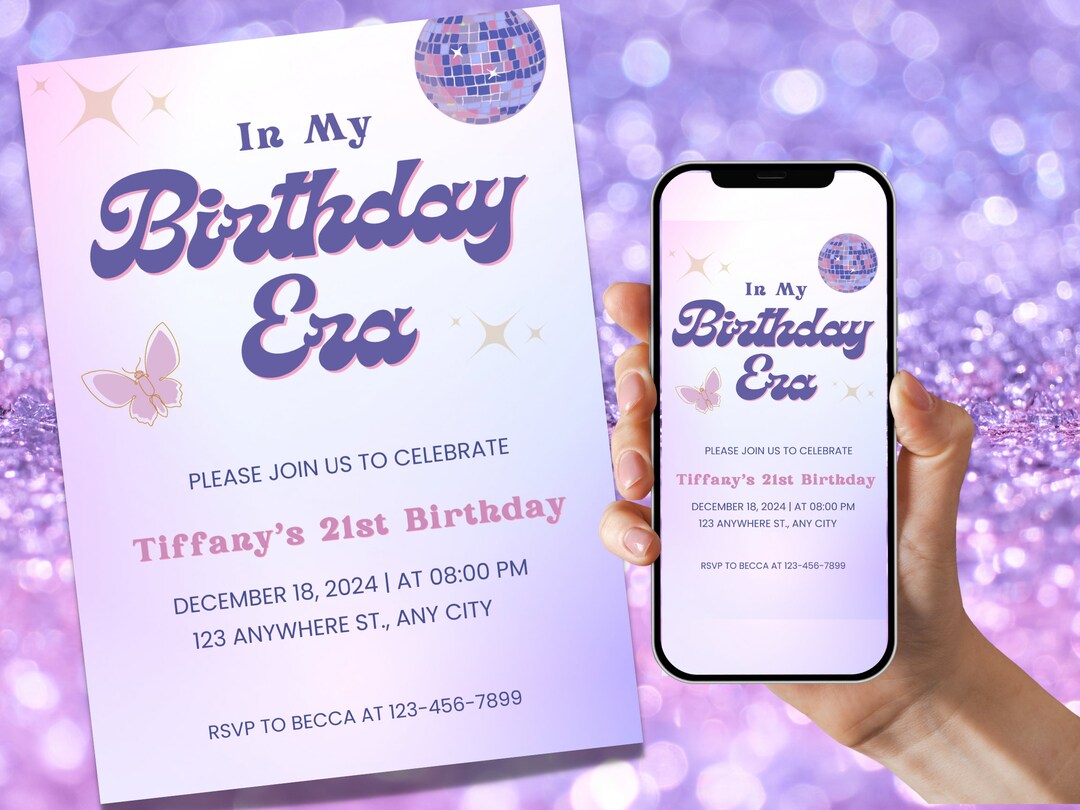 Eras Birthday Party Invitation - Etsy