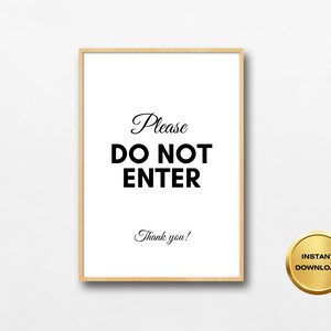 Please Do Not Enter Sign - Etsy