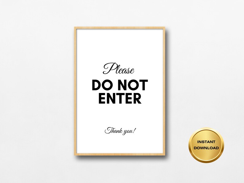 Please Do Not Enter Sign - Etsy