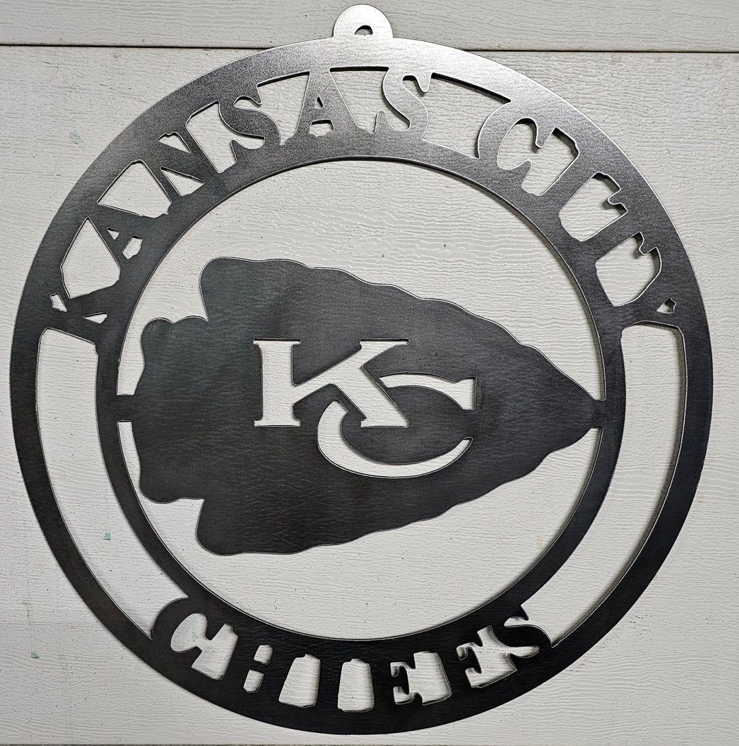 Kansas City Chiefs Metal Wall Art, 21' X 22' Made on Plasma Table 16 Ga ...