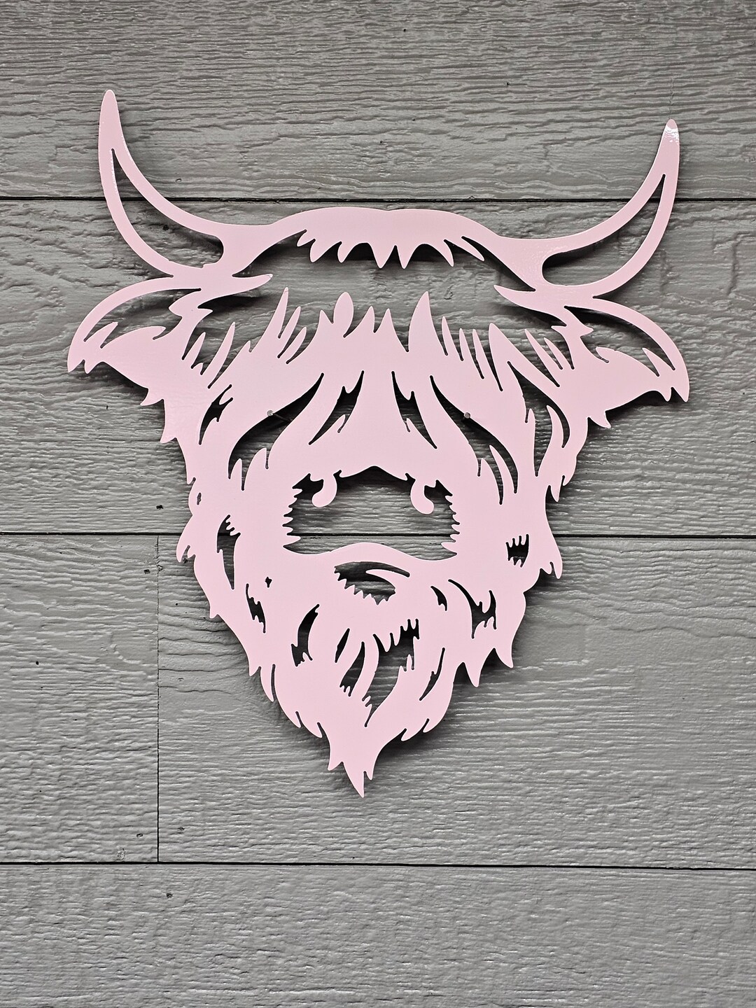 Highland Cow Head Metal Wall Art - Etsy