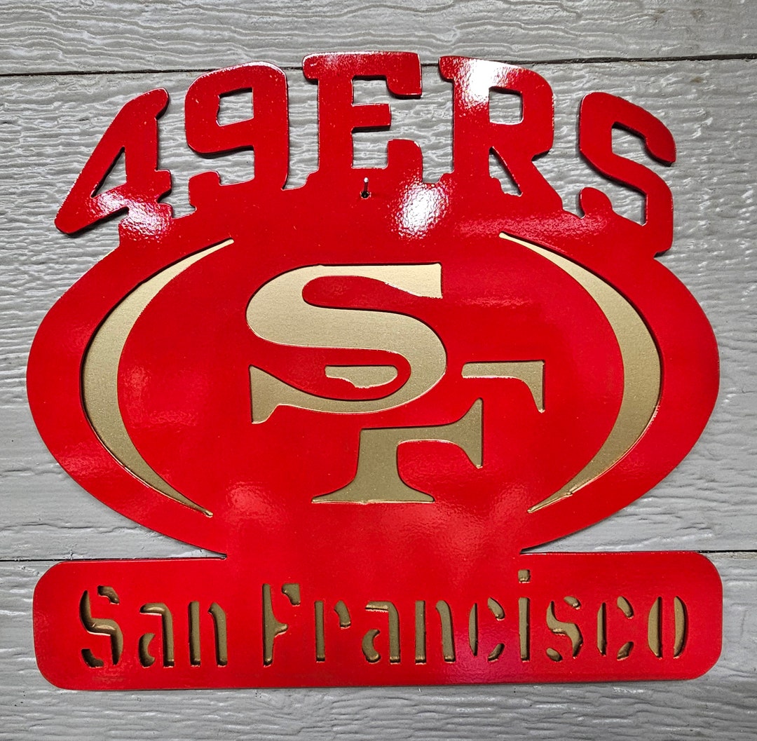 San Francisco 49ers Wall Hanging, 2 Piece, 2 Color, 16 Ga Metal, Cut ...