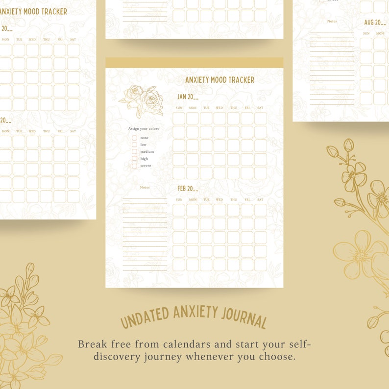 Anxiety Journal | Printable Anxiety Journal, Therapy Journal, Anxiety ...