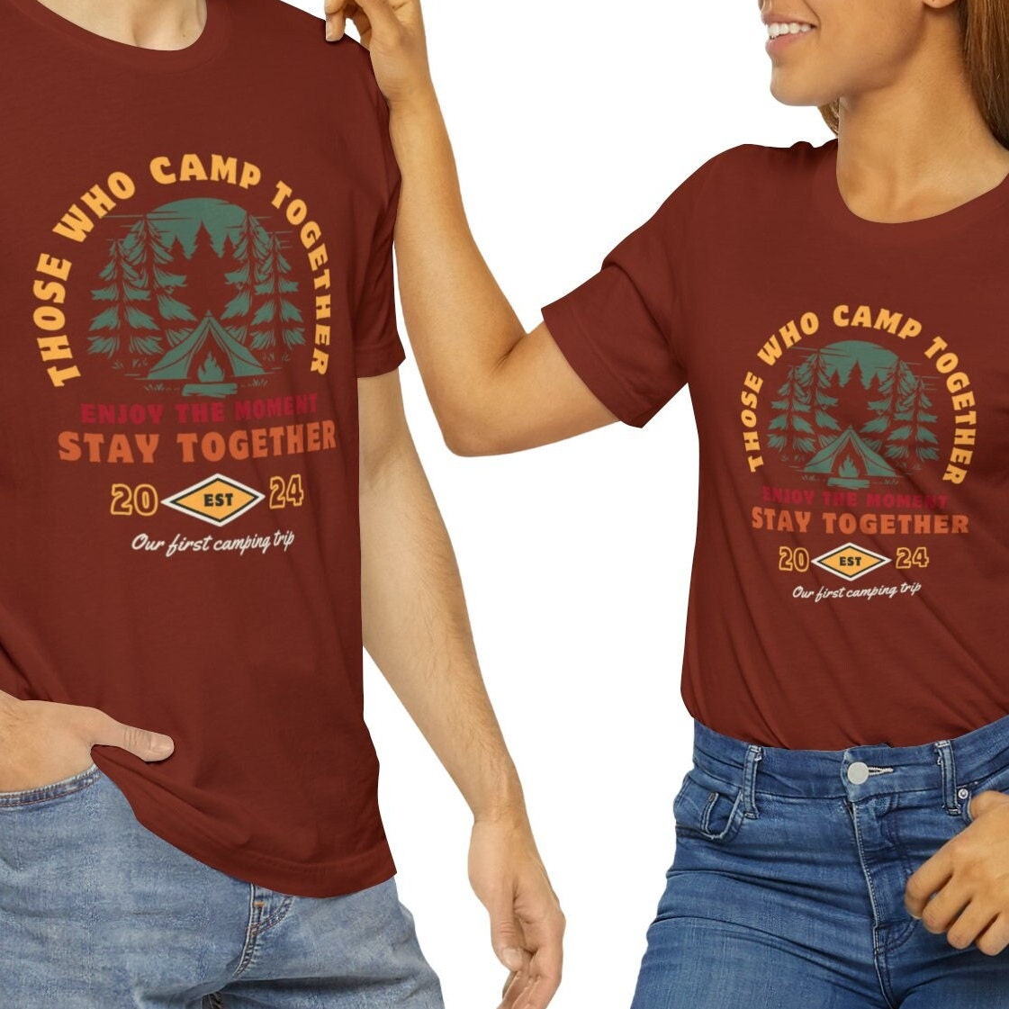 Camp Together Stay Together, Group Camping Together Family T Shirts ...