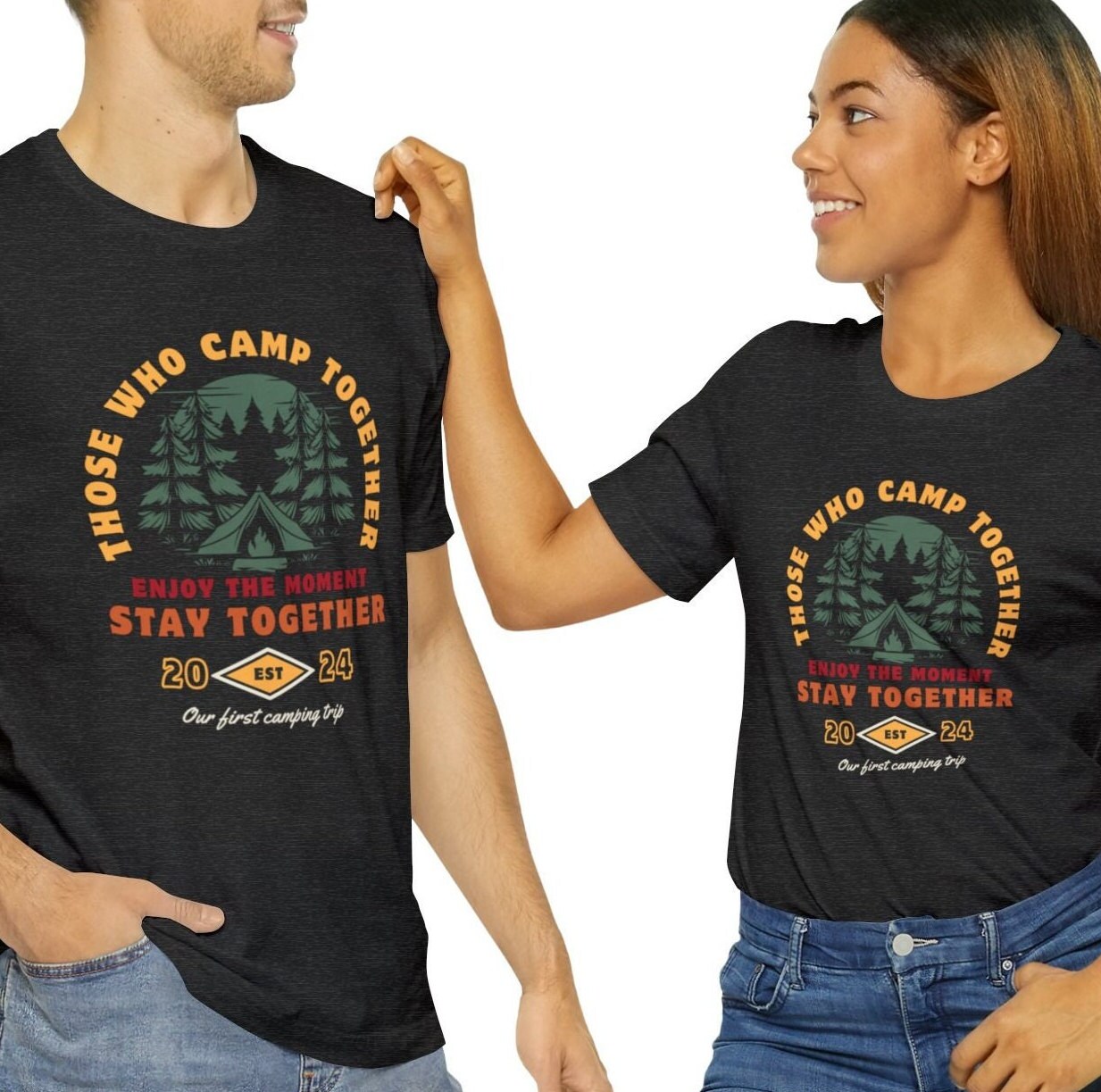 Camp Together Stay Together, Group Camping Together Family T Shirts ...