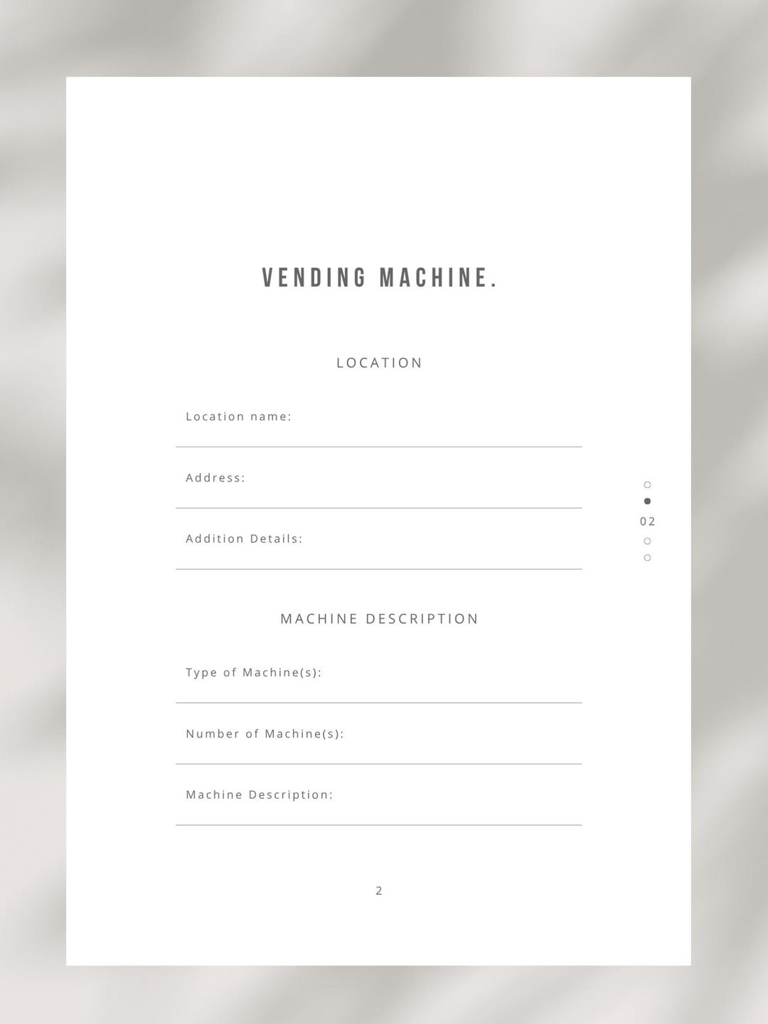 Vending Machine Location Agreement Contract: Editable PDF Template - Etsy