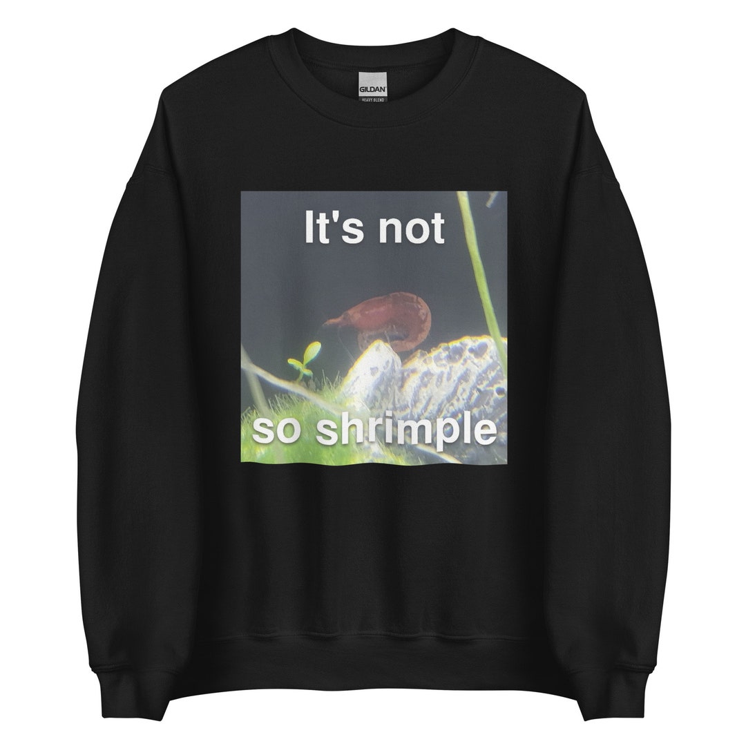 Funny Meme Sweatshirt, Not so Shrimple Sweatshirt, Funny Sweatshirt ...