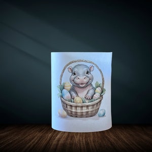 Baby Hippo Easter Luminaries for Flameless Candles, Set of 3 Vellum ...