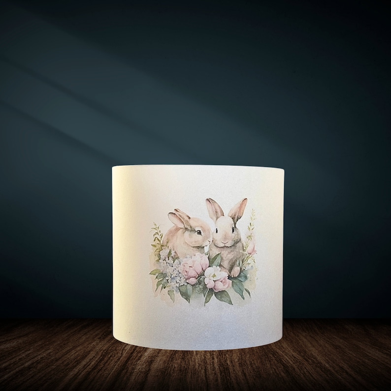Floral Bunny Luminaries for Flameless Candles, Set of 3 Vellum Shades ...
