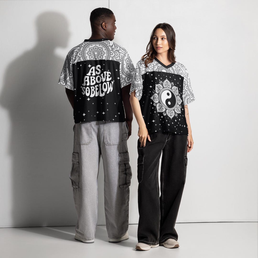 Yin Yang Cosmic Jersey | as Above so Below Breathable Rave Jersey ...