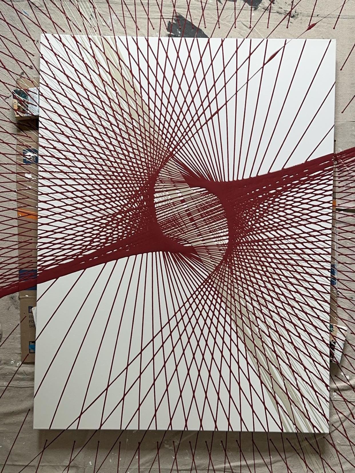 Sample Pendulum Art (sample; Beige, Red) - Etsy