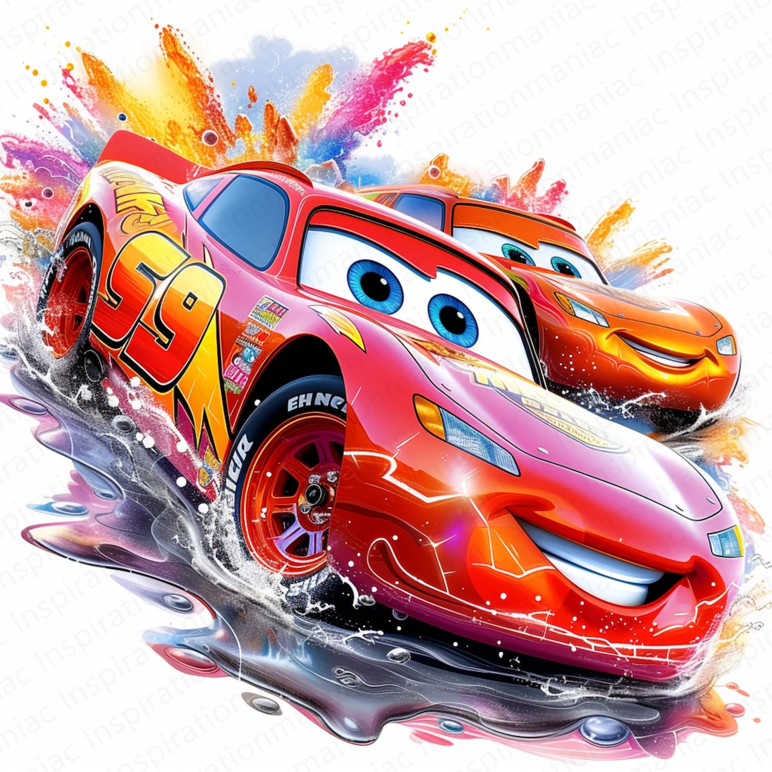 Lightning Mcqueen Car Splash Best Lightning Mcqueen Clip Art Digital ...