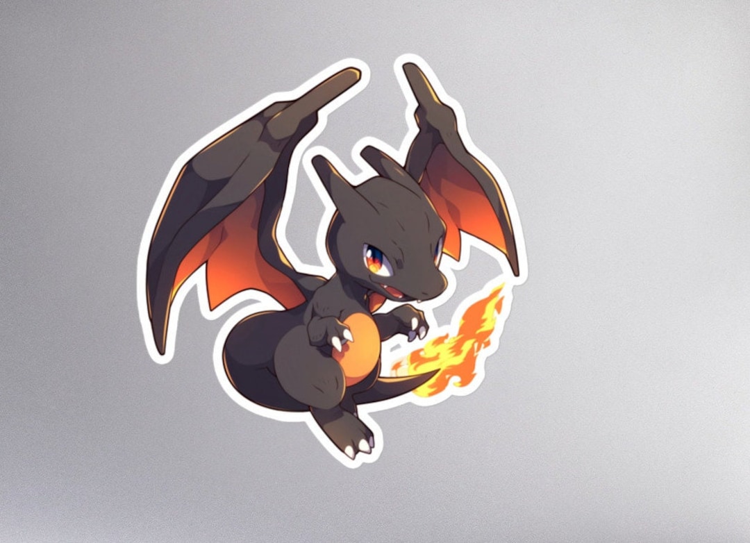 Adorable Chibi Shiny Charizard Sticker Perfect for Laptops, Water ...
