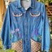 Hand-embroidered Hand-patched Flower Power Jean Jacket - Etsy