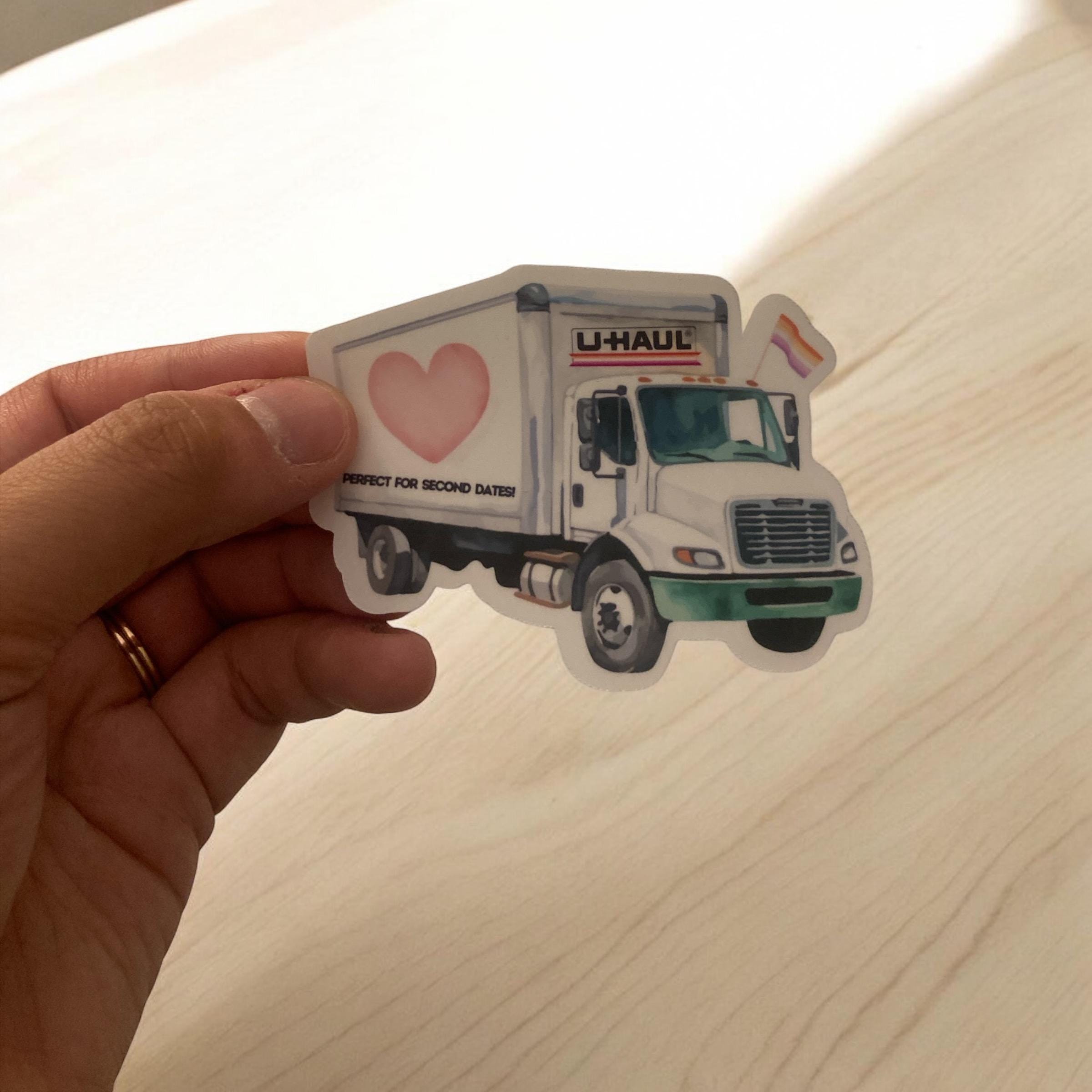 Uhaul Lesbian Sticker | Packing Truck Vinyl Decal | Hearts Sticker ...