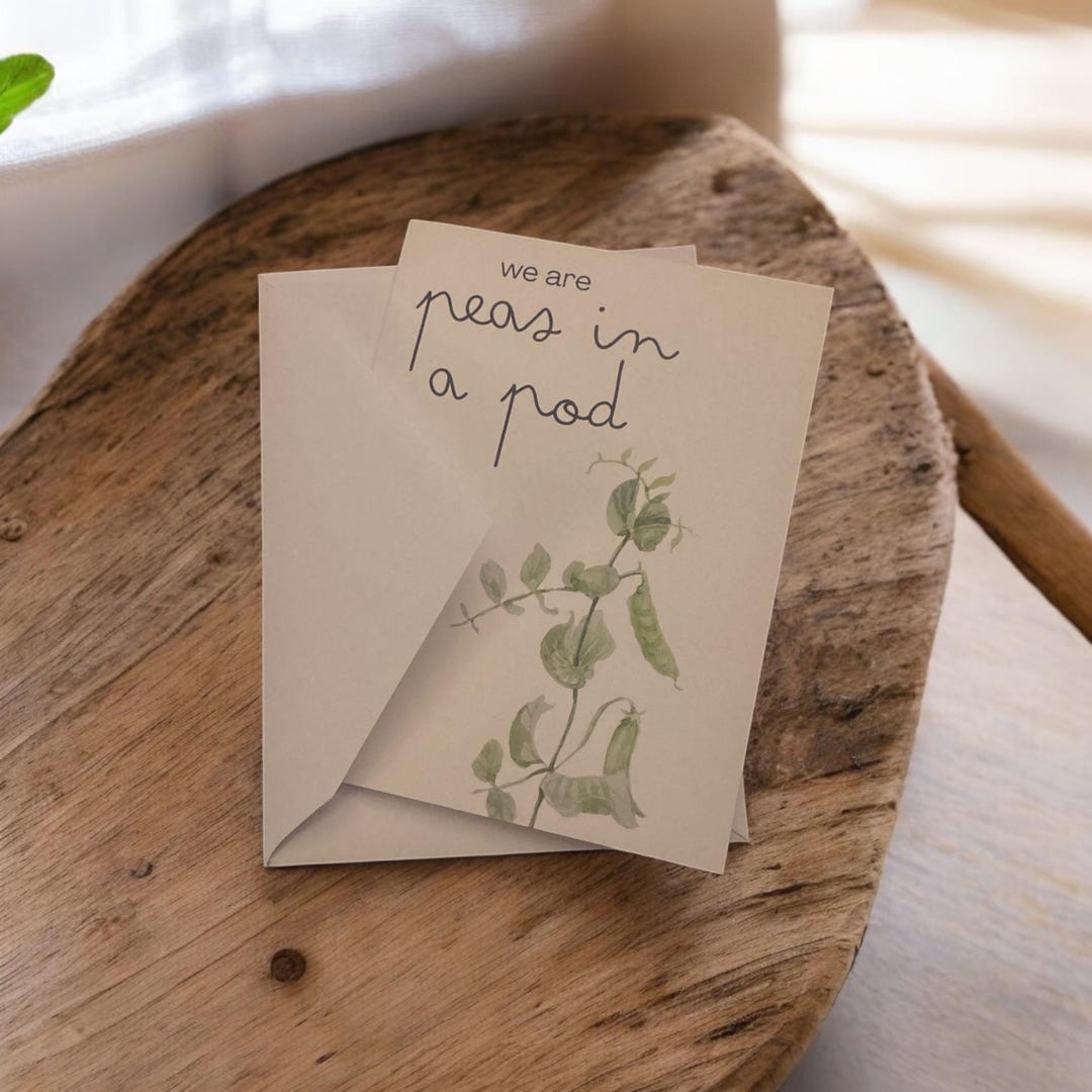 Peas in a Pod Greeting Card: Funny Friendship Pun Card - Etsy