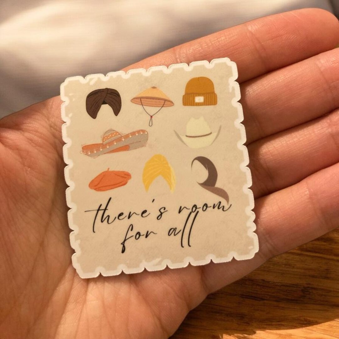 There's Room for All Sticker | Everyone Welcome Sticker | Refugee ...