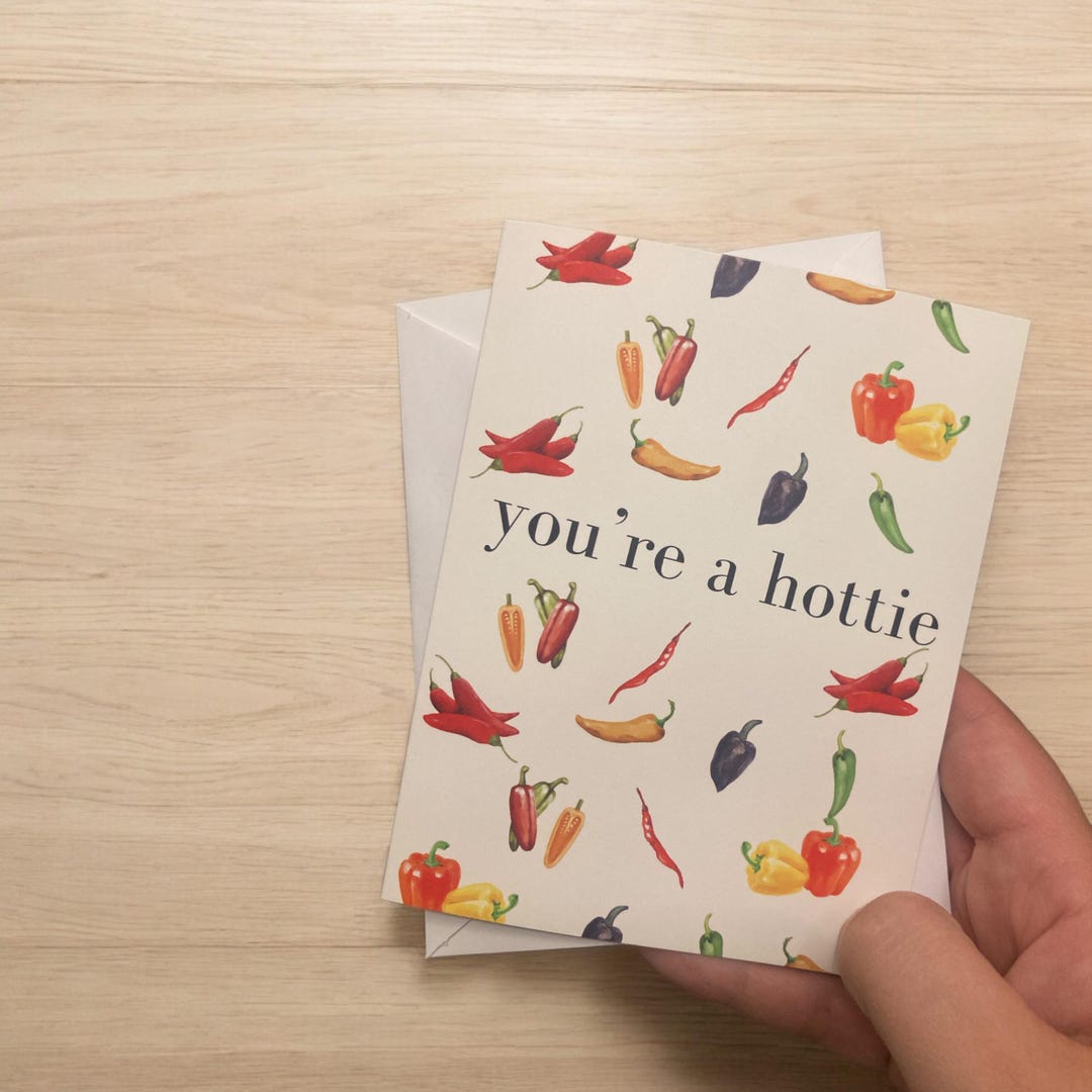 You're a Hottie Greeting Card: Funny Valentines Pun - Etsy