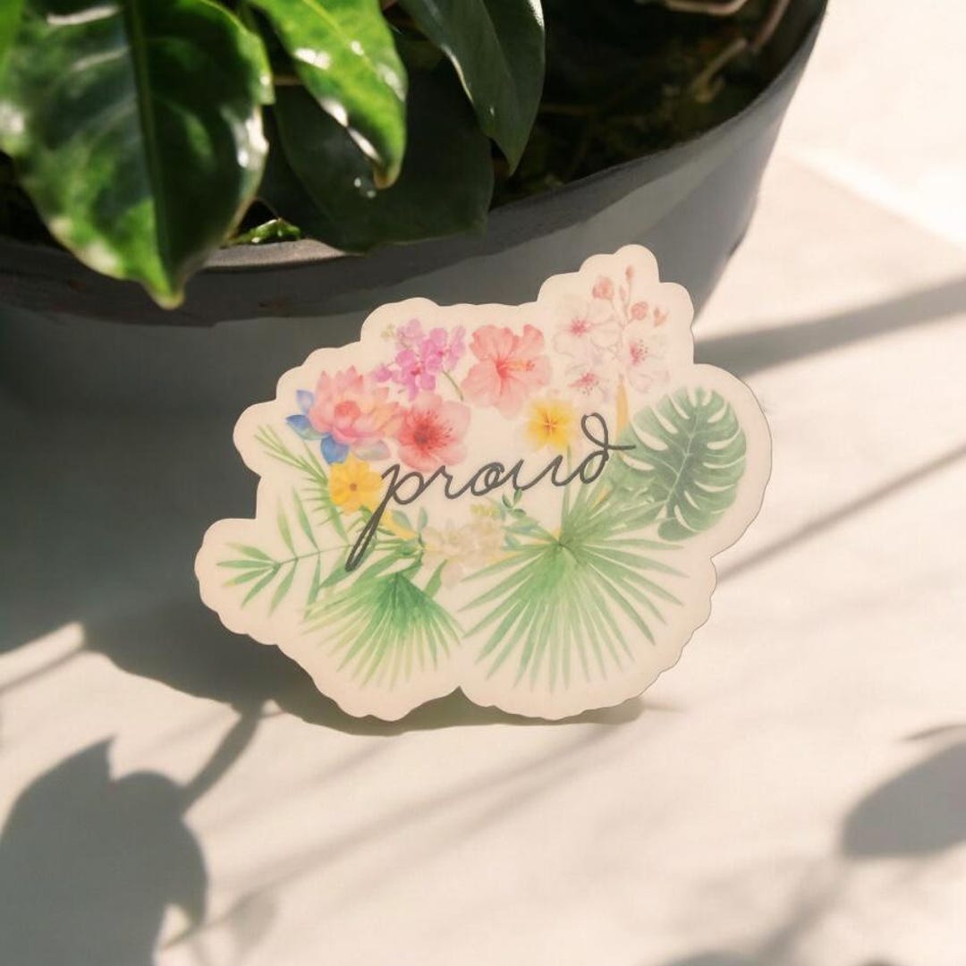 AAPI Proud Sticker | Proud Sticker | Asian Heritage Decal | Floral ...