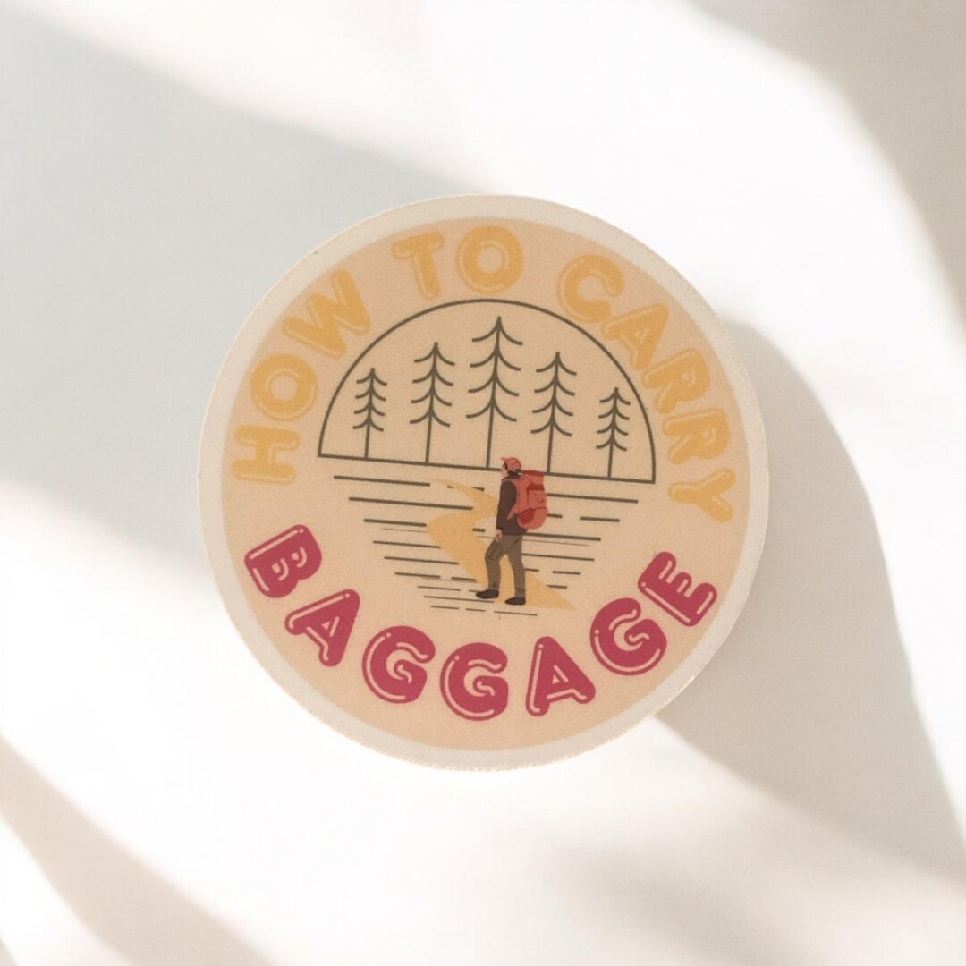 How to Carry Baggage Sticker: Waterproof Vinyl Hiking Decal - Etsy