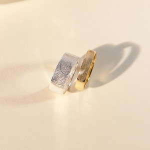 Actual Fingerprint Ring, Custom Engraved Fingerprint Ring,personalized ...