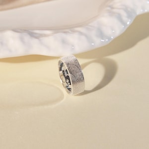 Actual Fingerprint Ring, Custom Engraved Fingerprint Ring,personalized ...