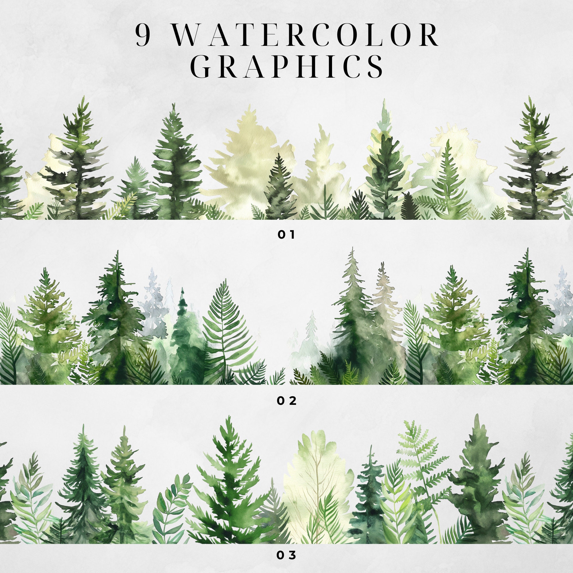 Forest Borders Clipart, Clipart for Commercial Use, Transparent Pngs ...