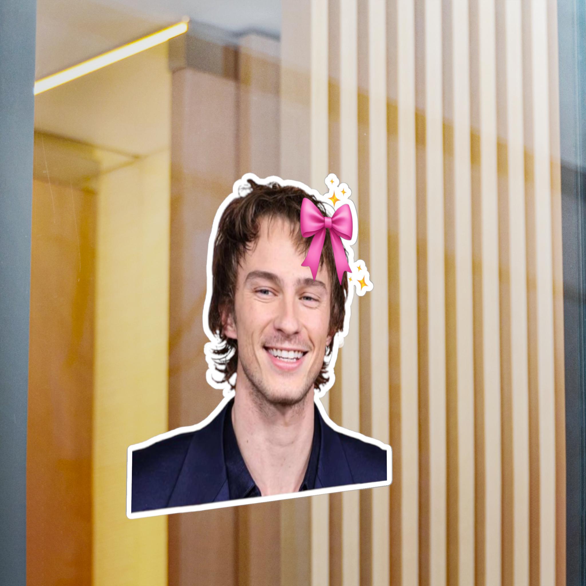 Drew Starkey With Pink Bow Kiss-cut Vinyl Sticker - Etsy