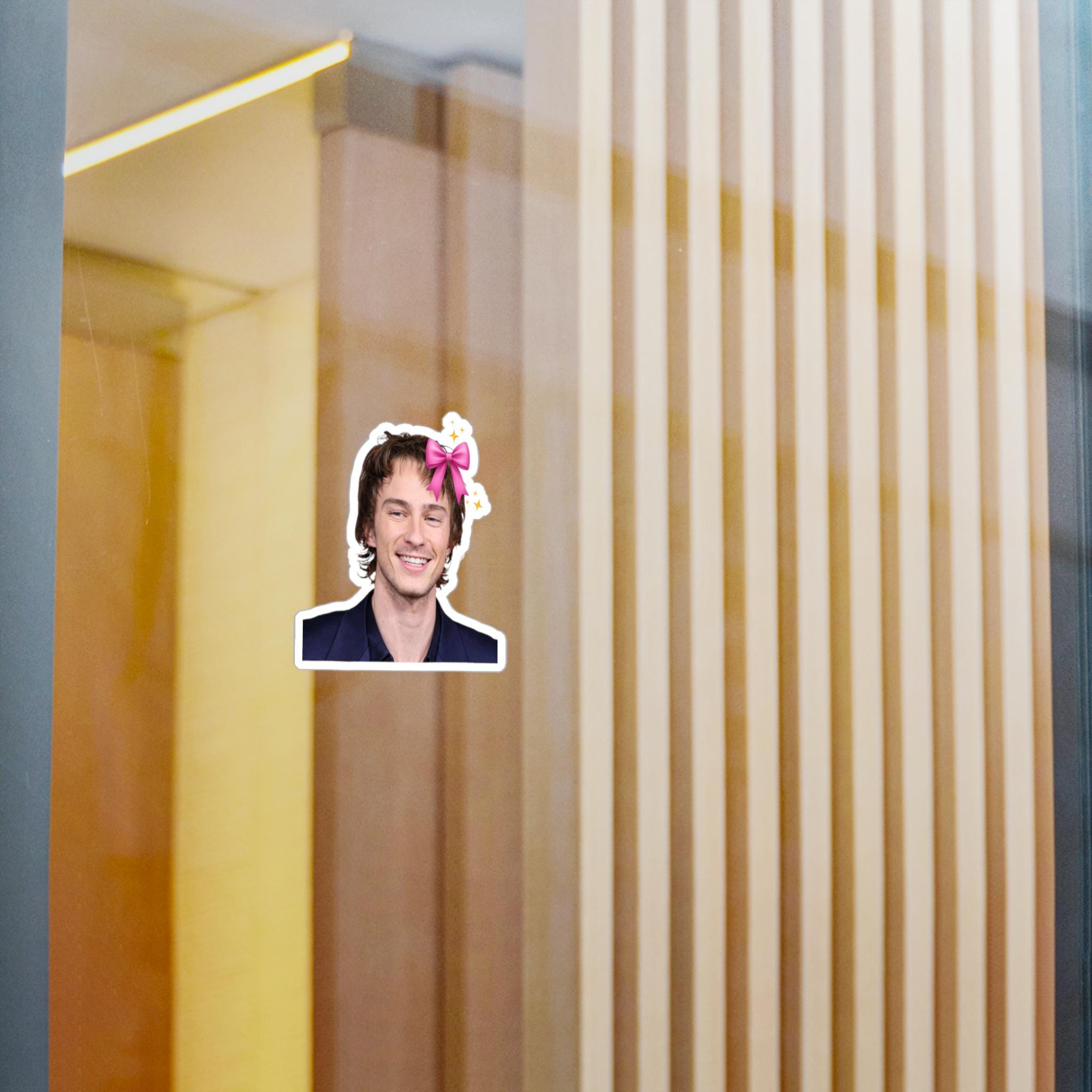 Drew Starkey With Pink Bow Kiss-cut Vinyl Sticker - Etsy