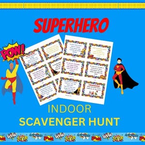 Indoor Superhero Scavenger Hunt - Etsy