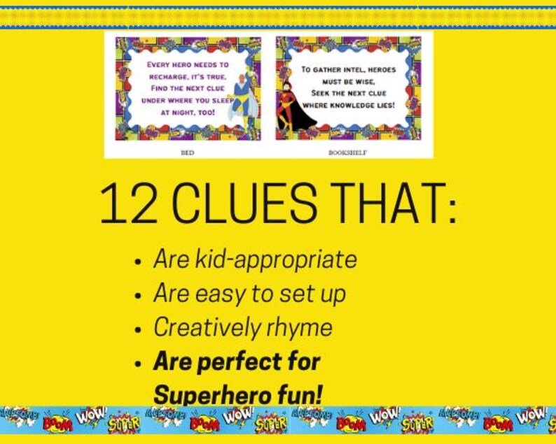 Indoor Superhero Scavenger Hunt - Etsy