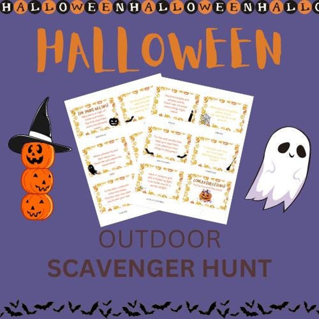 Outdoor Halloween Scavenger Hunt - Etsy