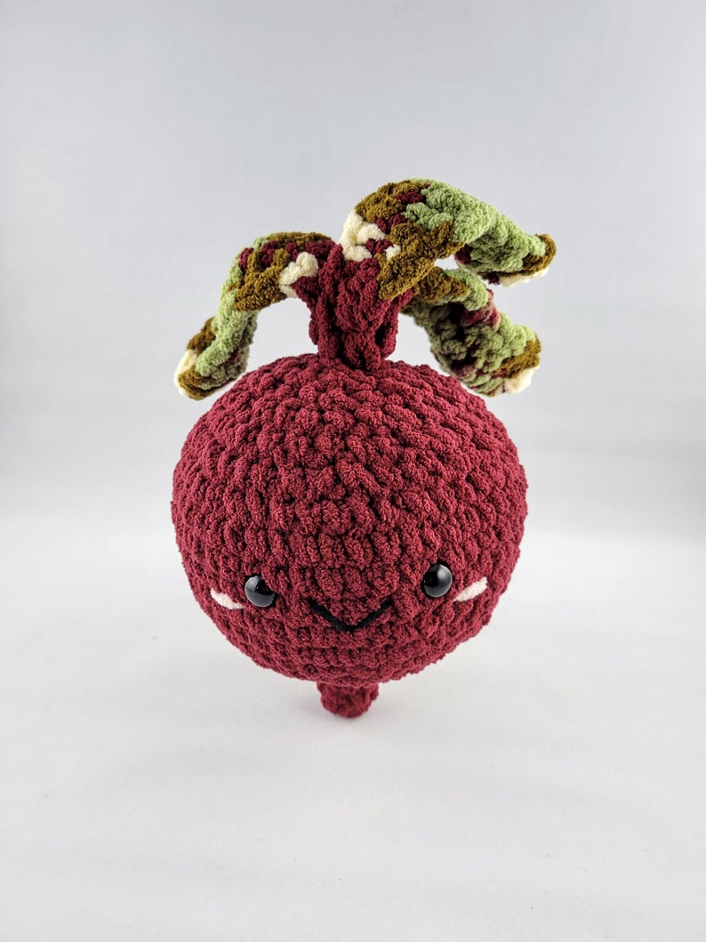 Crochet Beet Plushie: Kawaii Vegetable Stuffed Toy - Etsy