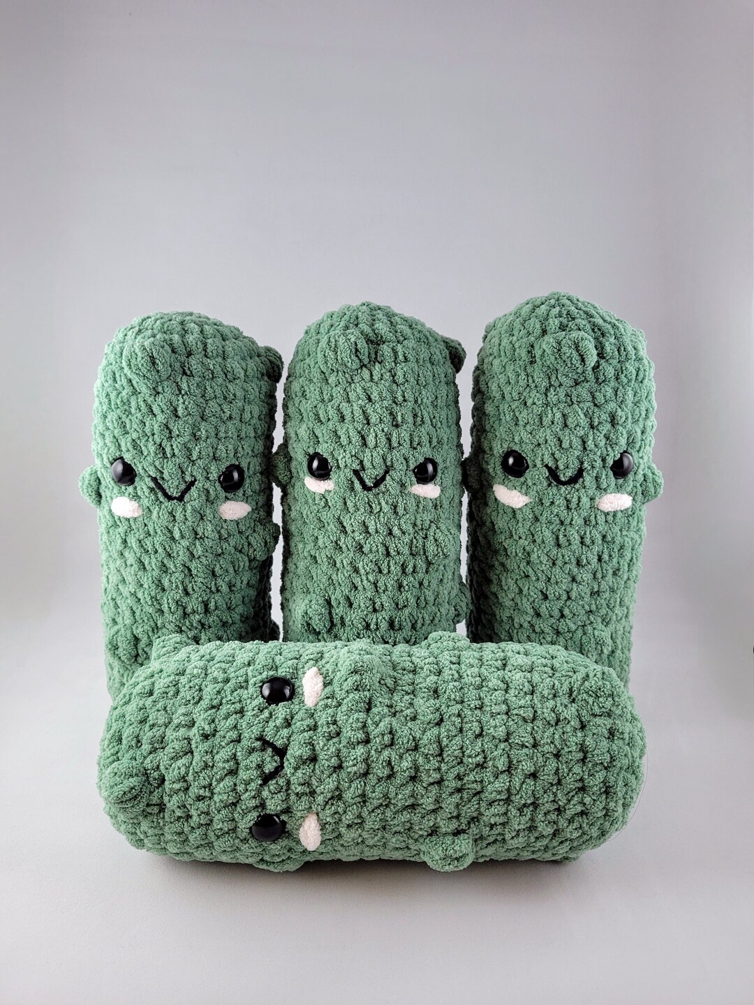 Crochet Pickle Plushie: Handmade Kawaii Emotional Support Toy - Etsy