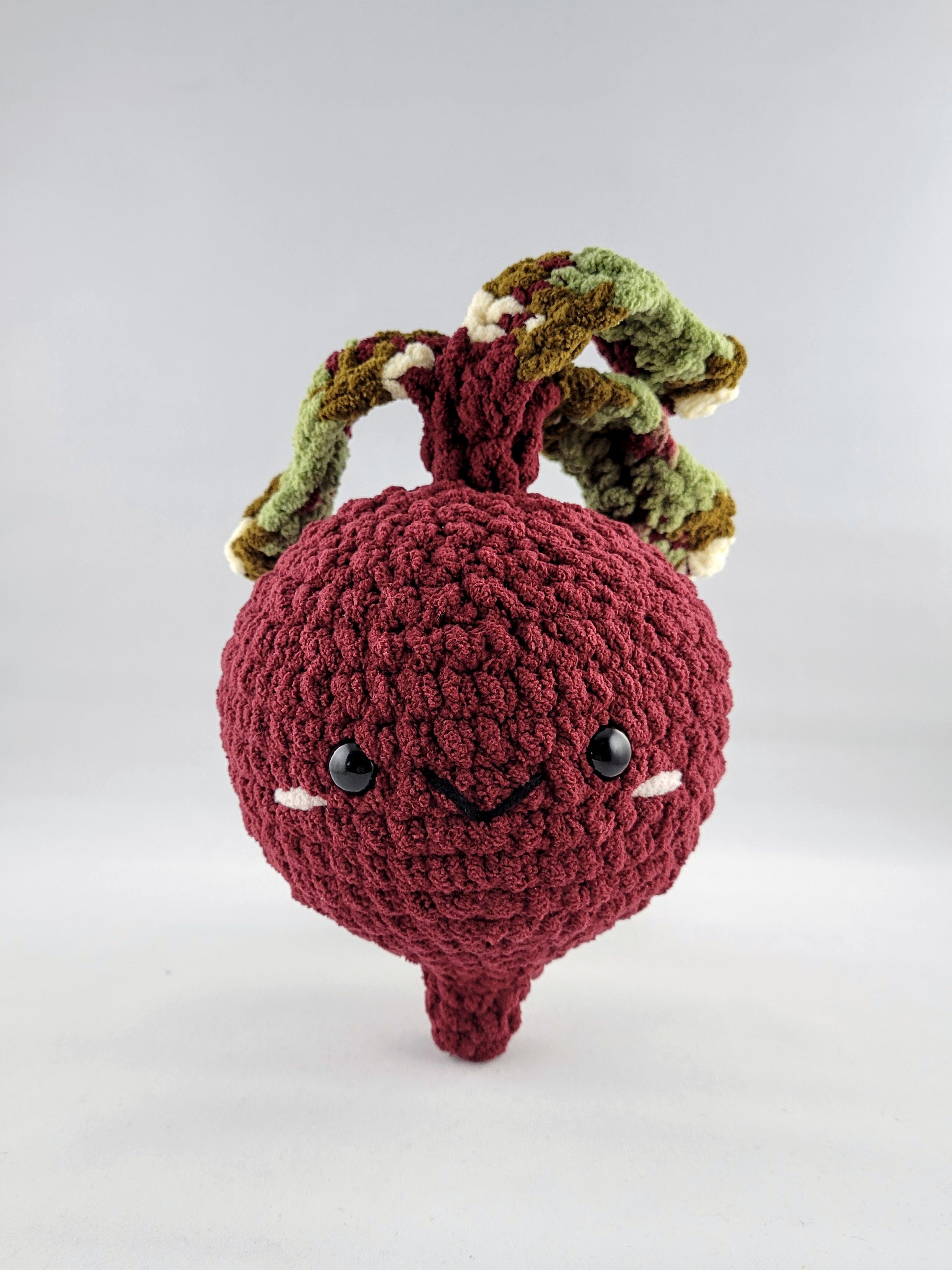 Crochet Beet Plushie: Kawaii Vegetable Stuffed Toy - Etsy